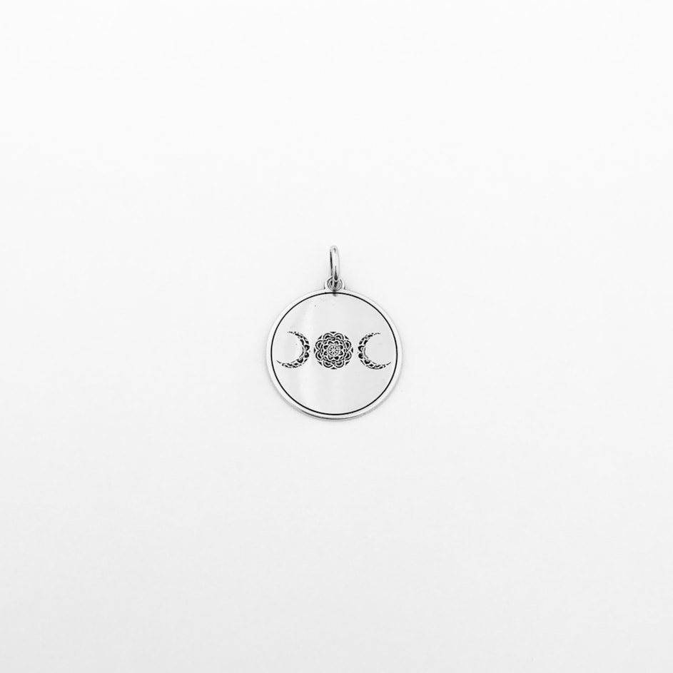 Pingente Fases da Lua em Mandalas | La Plata Joias